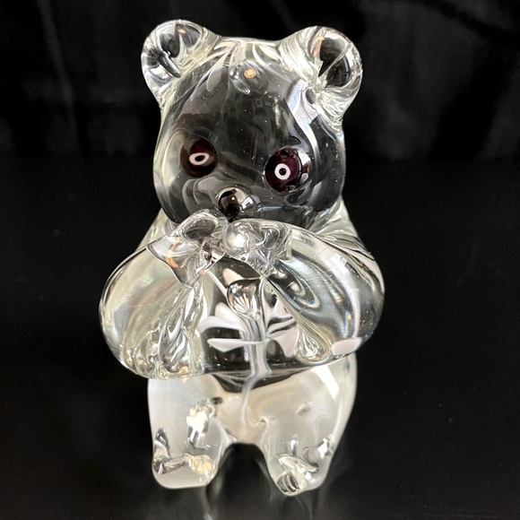 Accents | Vintage Crystal Panda Bear Figurinepaperweight | Poshmark